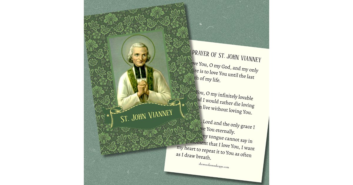 St. John Vianney Priest Prayer Card | Zazzle