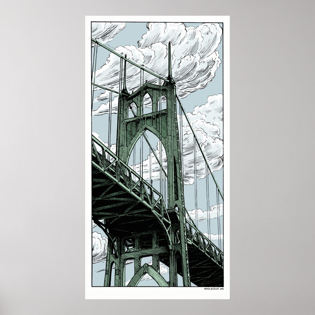 St Johns Bridge Poster | Zazzle