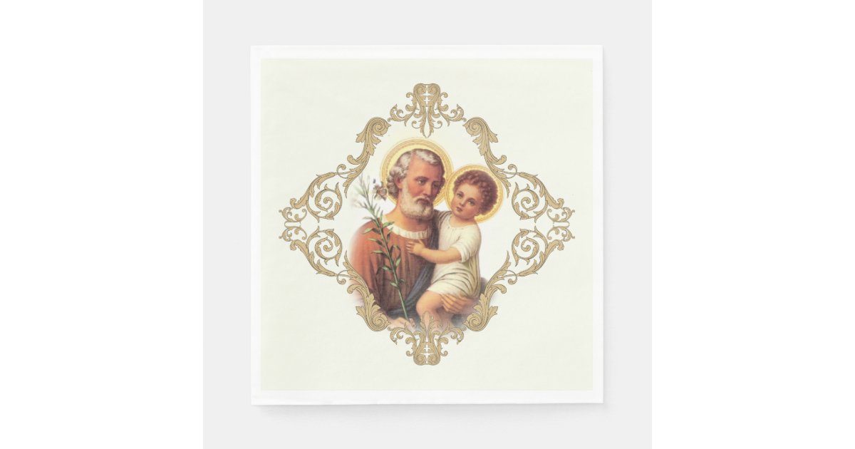 St. Joseph Fathers Day Feast Napkins | Zazzle