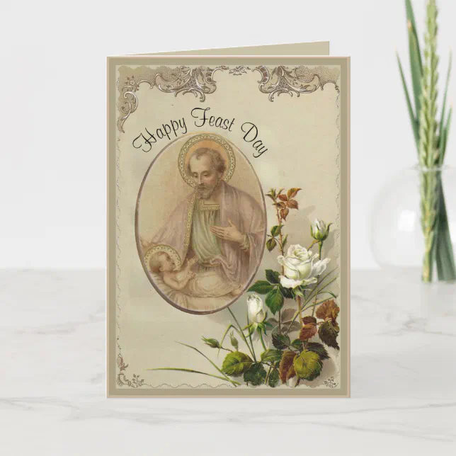St. Joseph Feast Day Catholic Religious Card | Zazzle