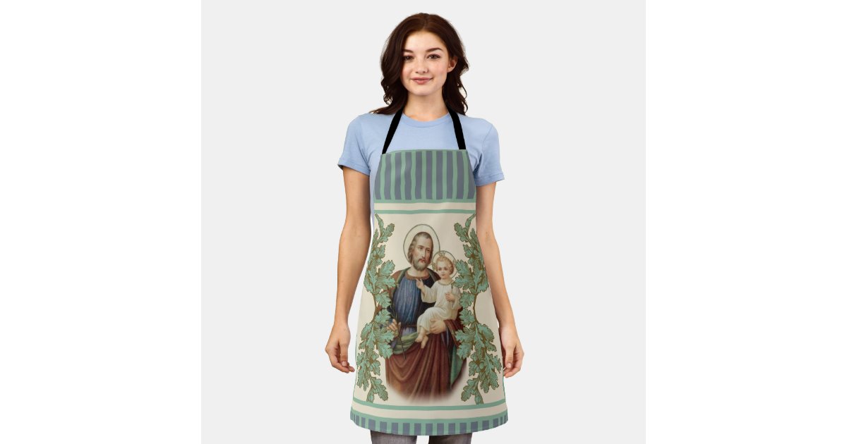 St. Joseph Jesus Traditional Catholic Religious Apron | Zazzle
