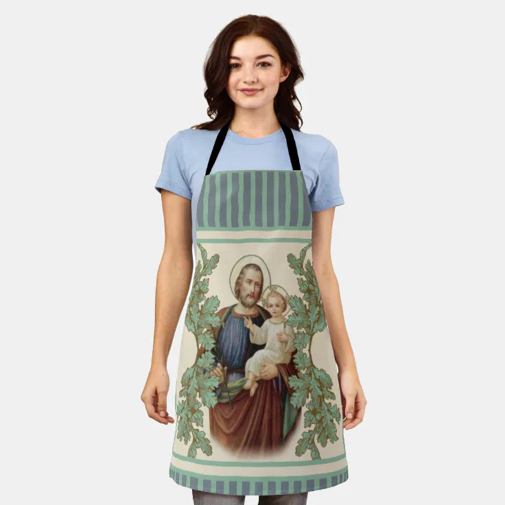 St. Joseph Jesus Traditional Catholic Religious Apron | Zazzle