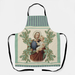 St. Joseph Jesus Traditional Catholic Religious Apron | Zazzle
