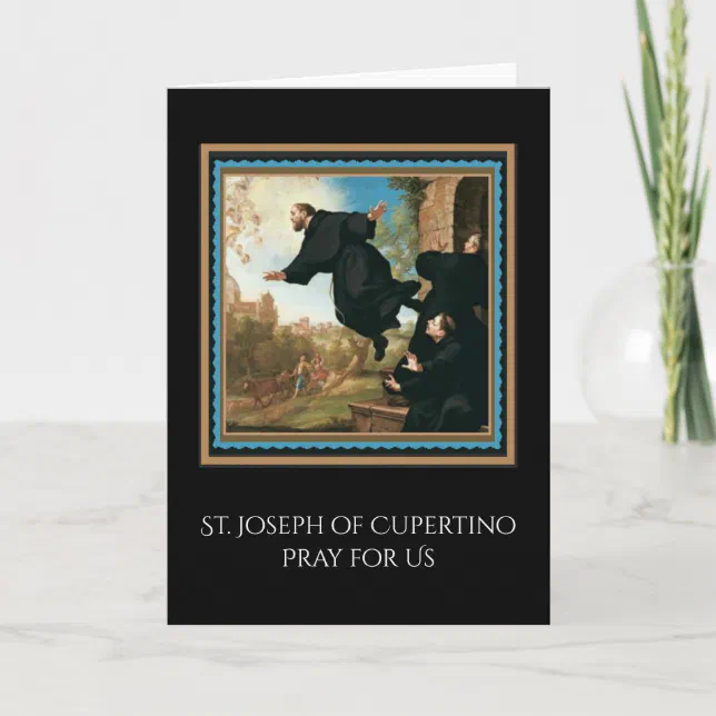 St. Joseph of Cupertino Catholic Prayer Card | Zazzle
