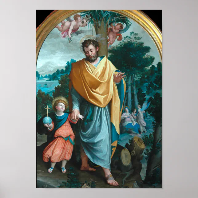 St Joseph with the Christ Child Poster | Zazzle