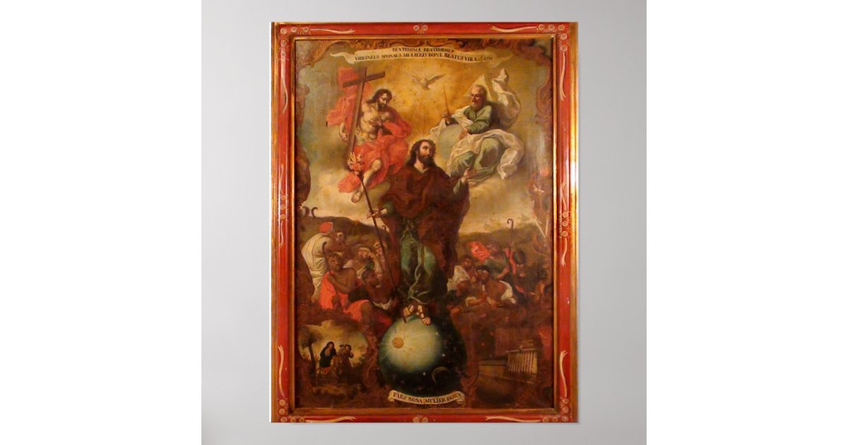 St Joseph with the Holy Trinity Poster | Zazzle