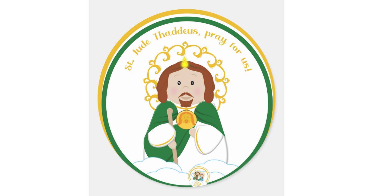 St. Jude Thaddeus Classic Round Sticker | Zazzle