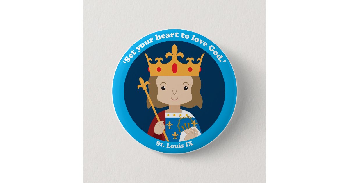 St. Louis IX Button | Zazzle