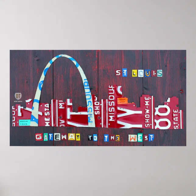 St. Louis Missouri Skyline License Plate Art Print | Zazzle