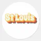 St Louis Retro Vintage Text Classic Round Sticker | Zazzle