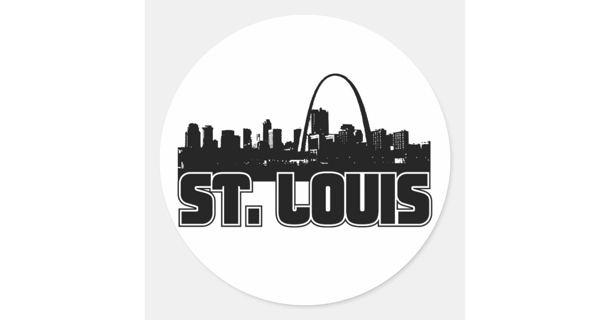 St Louis Skyline Classic Round Sticker | Zazzle