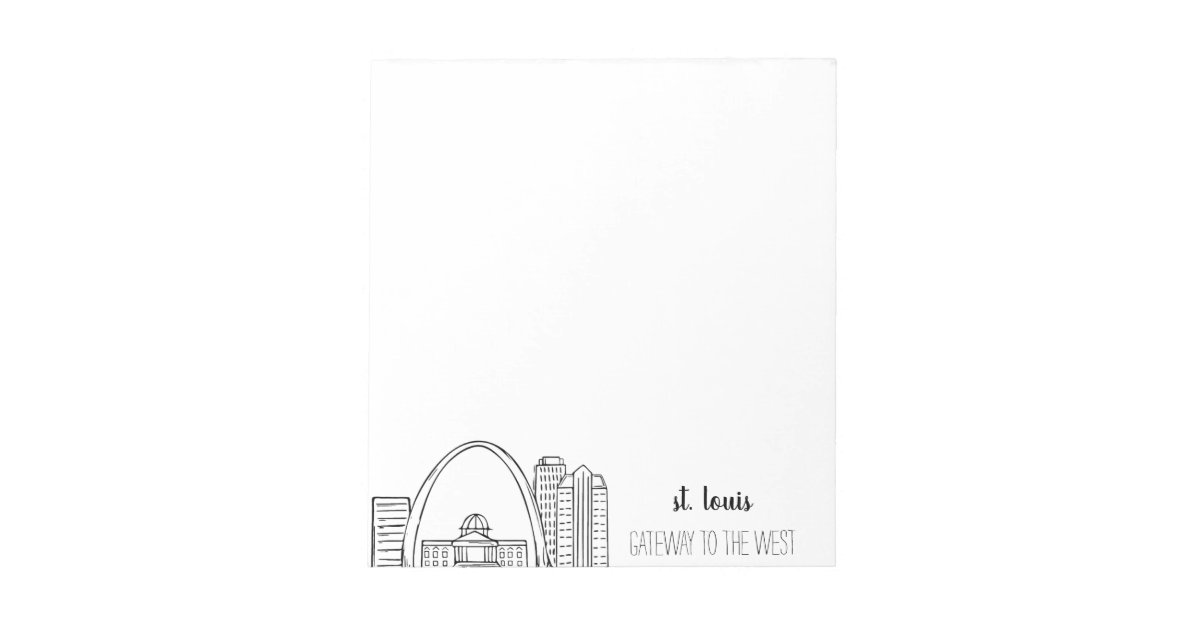 St. Louis Skyline Notepad | Zazzle