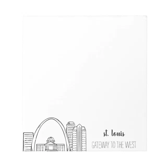 St. Louis Skyline Notepad | Zazzle