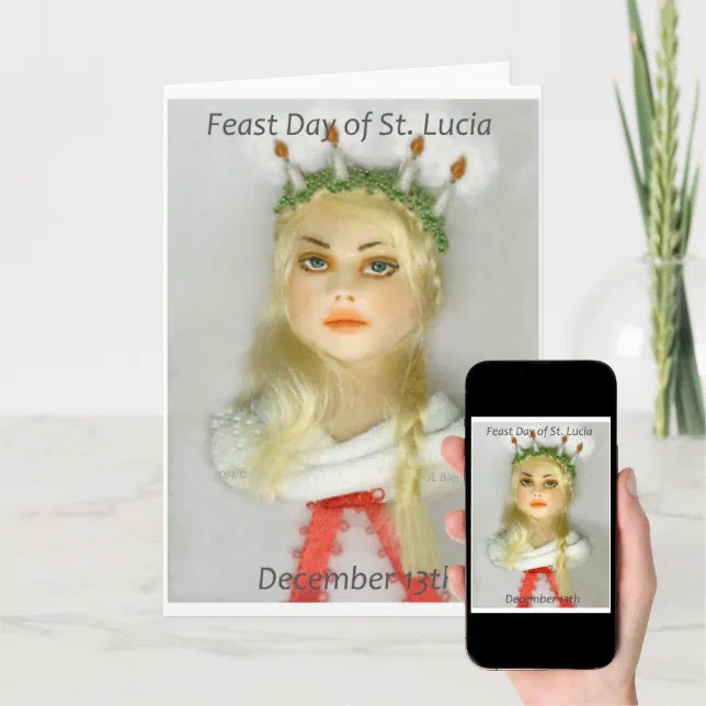 St. Lucia Day 173 Christmas Angel JL Biel Card | Zazzle