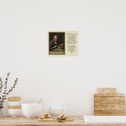 St. Luke Catholic Patron Saint of Physicians Poster | Zazzle