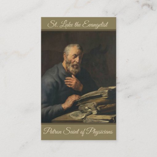 St. Luke Evangelist Patron of Physicians Holy Card | Zazzle