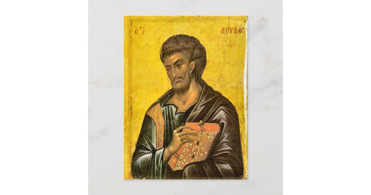 St. Luke the Evangelist Icon Orthodox Christian Postcard | Zazzle