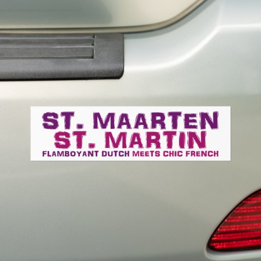 St. Maarten/ St. Martin Bumper Sticker | Zazzle
