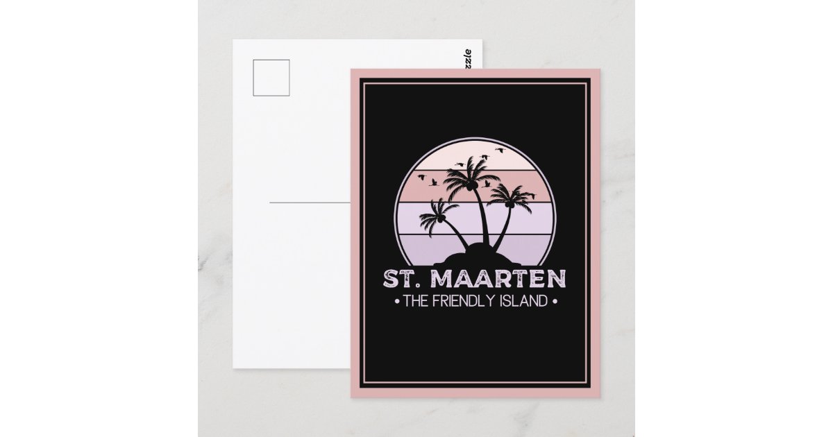 St. Maarten The friendly Island retro Sint Martin Postcard | Zazzle
