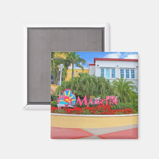 St. Maarten, Welcome sign, photography, Dutch Magnet | Zazzle