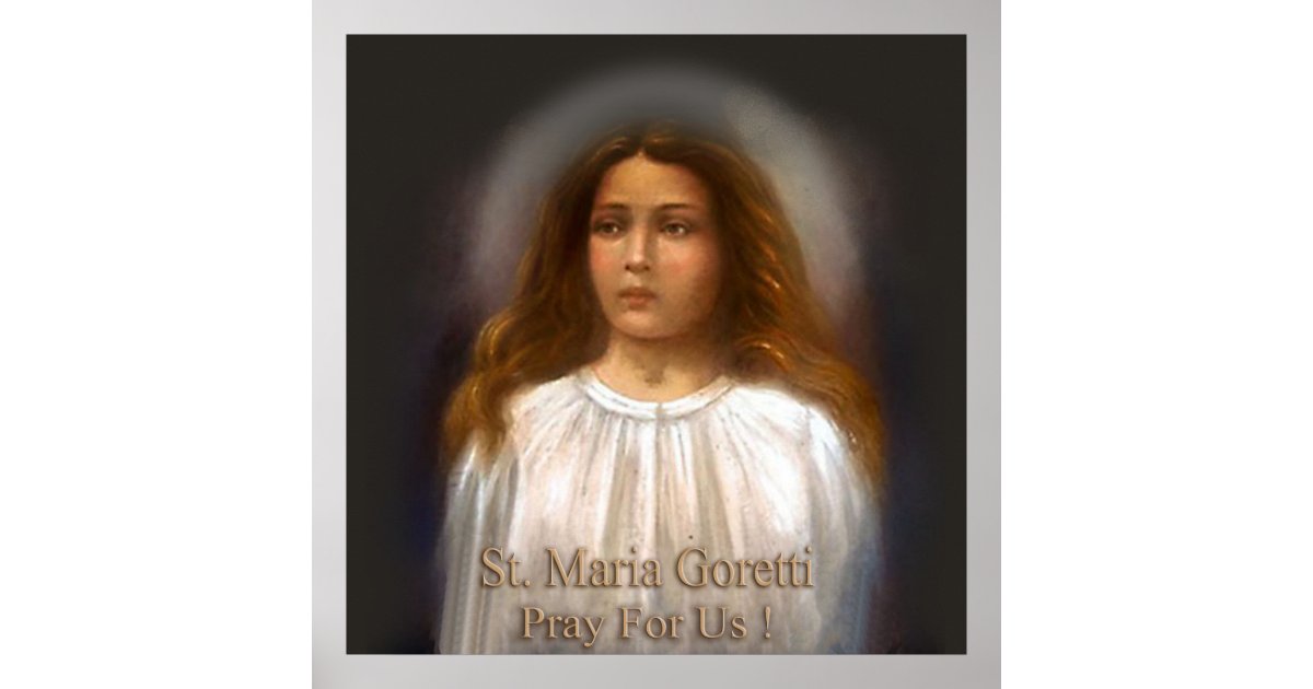 St Maria Goretti Pray For Us. Poster | Zazzle