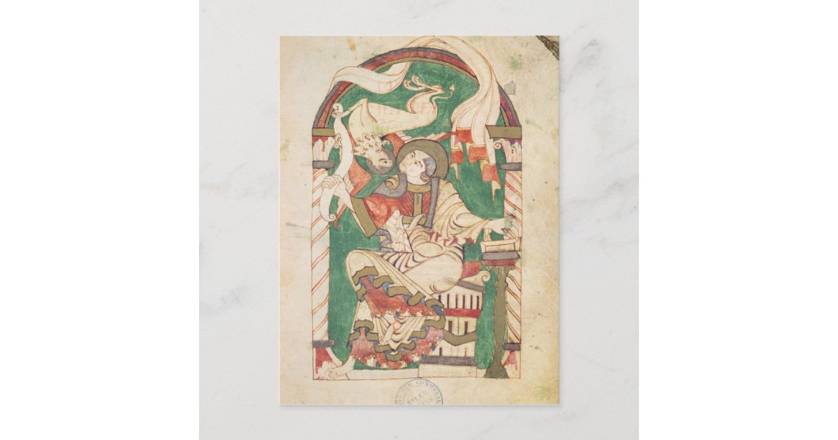 St. Mark, from a gospel from Corbie Abbey Postcard | Zazzle