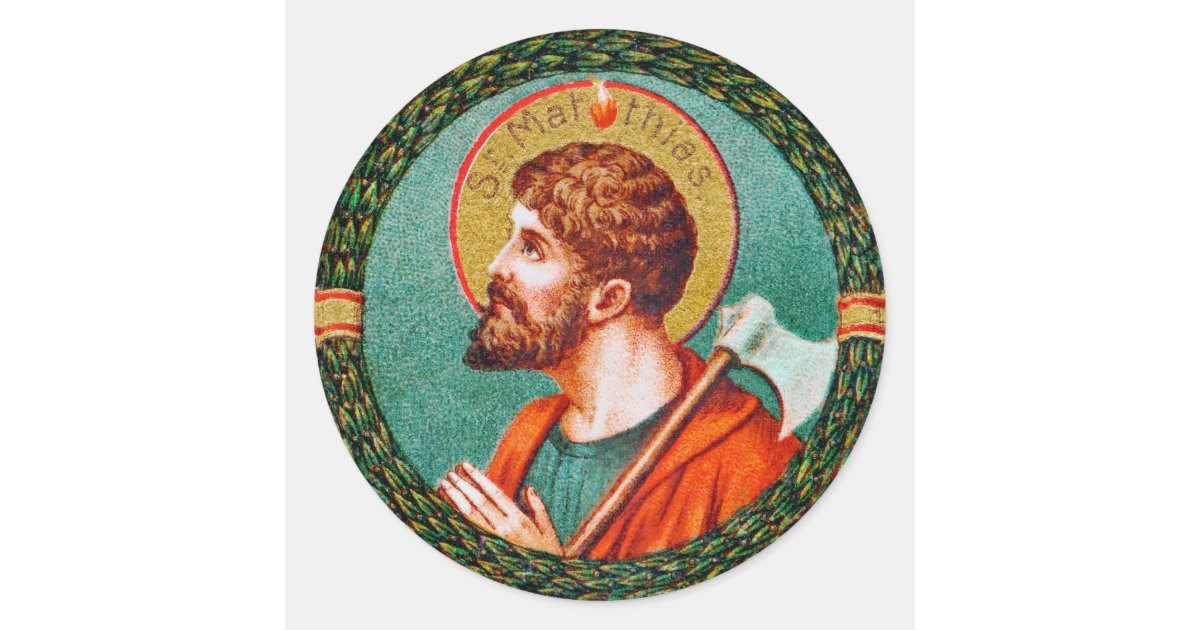 St. Matthias the Apostle (JMAS 09) Classic Round Sticker | Zazzle