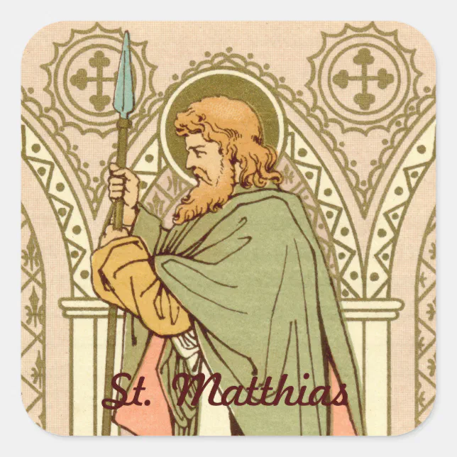 St. Matthias the Apostle (RLS 11) Square Sticker | Zazzle