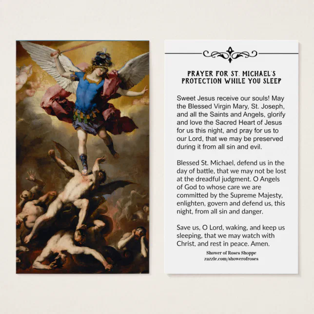 St. Michael Archangel Protection Catholic Prayer | Zazzle