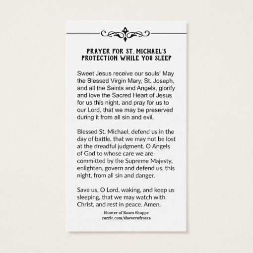 St. Michael Archangel Protection Catholic Prayer | Zazzle