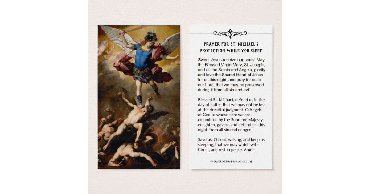 St. Michael Archangel Protection Catholic Prayer | Zazzle
