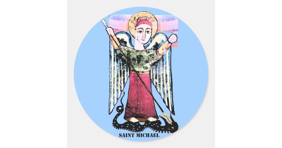 St Michael Classic Round Sticker | Zazzle