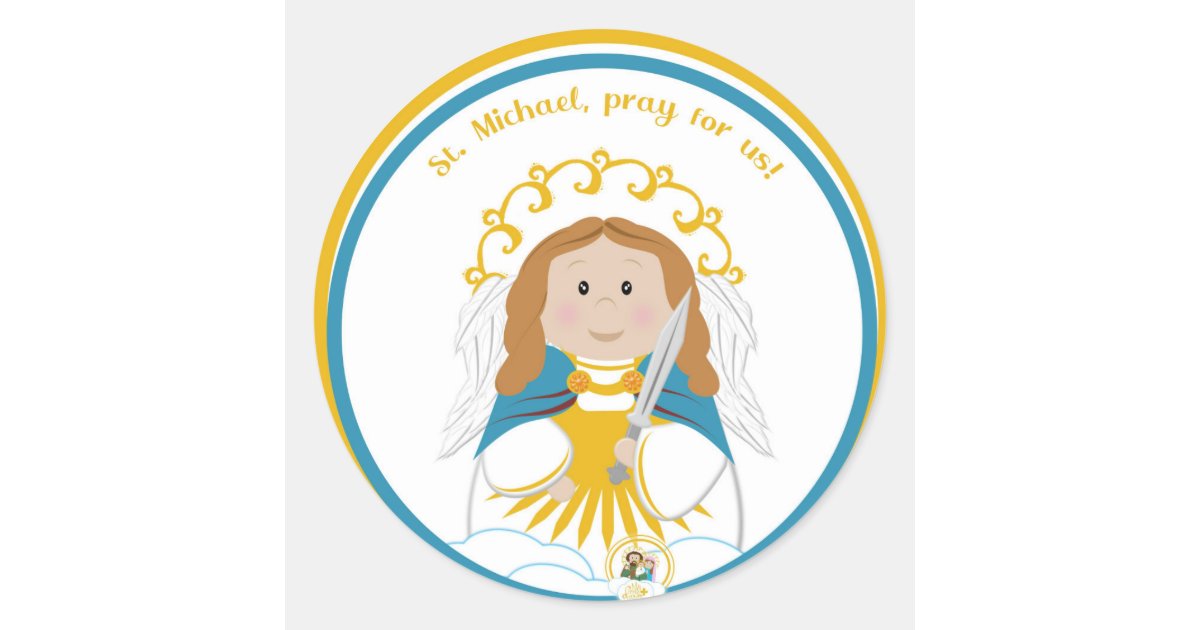 St. Michael Classic Round Sticker | Zazzle