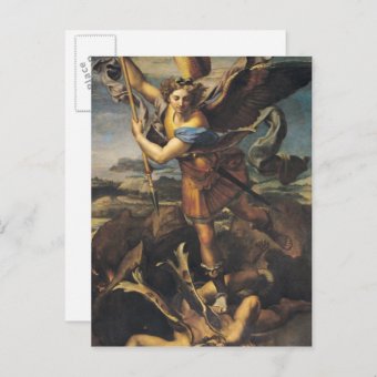 St. Michael Overwhelming the Demon, 1518 Postcard | Zazzle