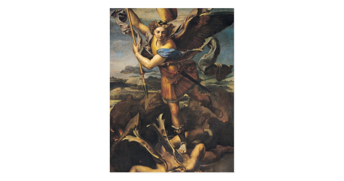 St. Michael Overwhelming the Demon, 1518 Postcard | Zazzle.com