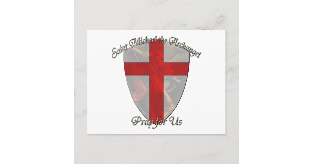 St Michael - Shield Postcard | Zazzle