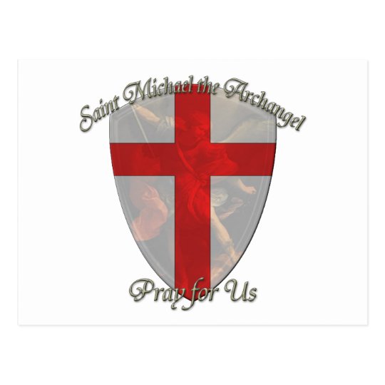 St Michael - Shield Postcard | Zazzle.com