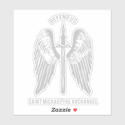 St Michael the Archangel Defend Us Sticker | Zazzle