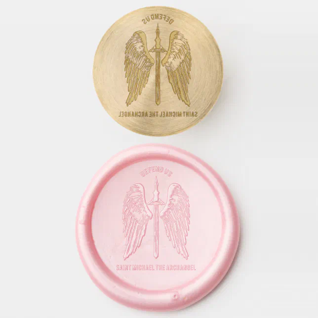 St Michael the Archangel Defend Us Wax Seal Stamp | Zazzle