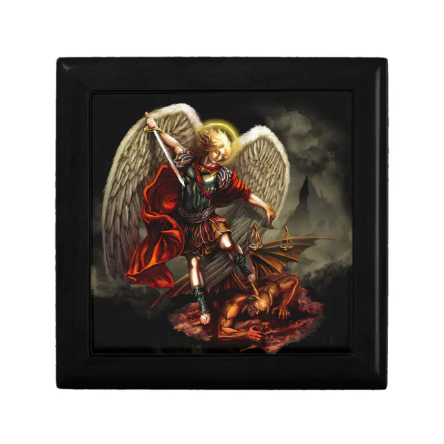 St. Michael the Archangel Jewelry Box | Zazzle