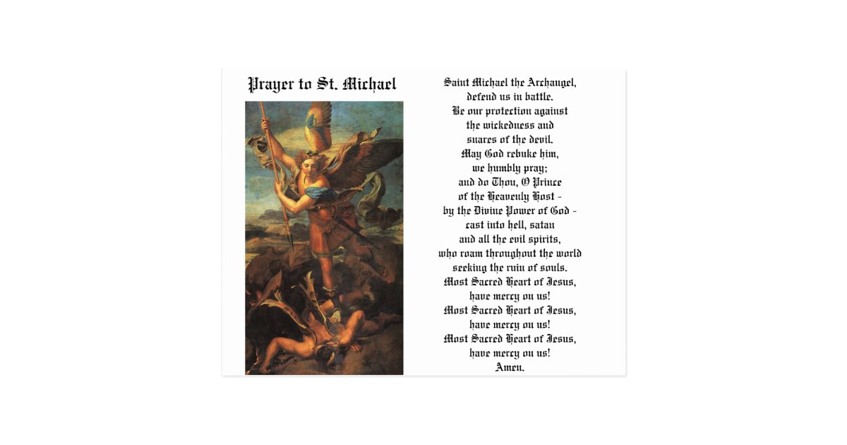 St. Michael the Archangel Postcard | Zazzle.com