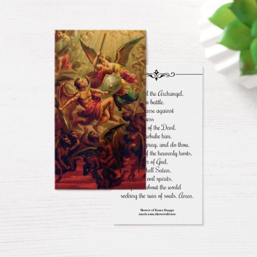 St. Michael the Archangel Prayer Holy Card | Zazzle