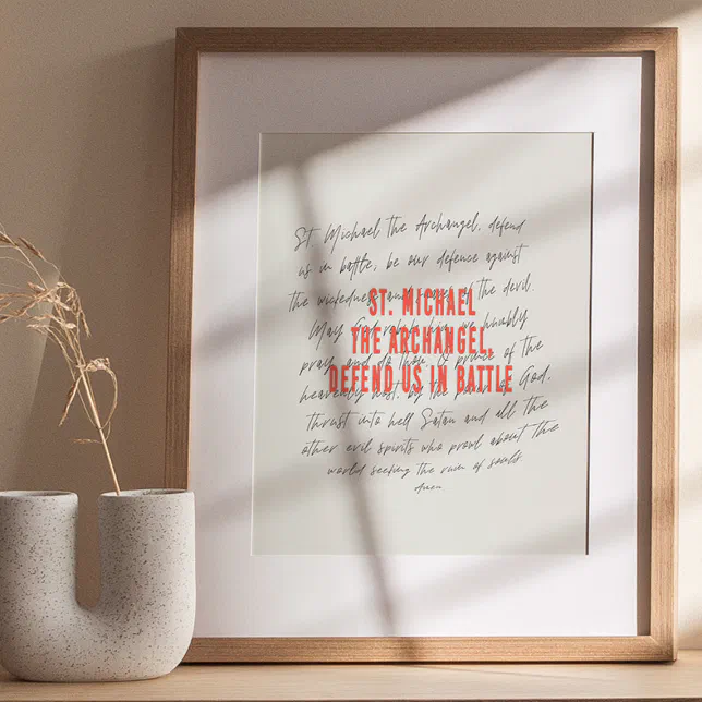 St Michael the Archangel Prayer Poster | Zazzle