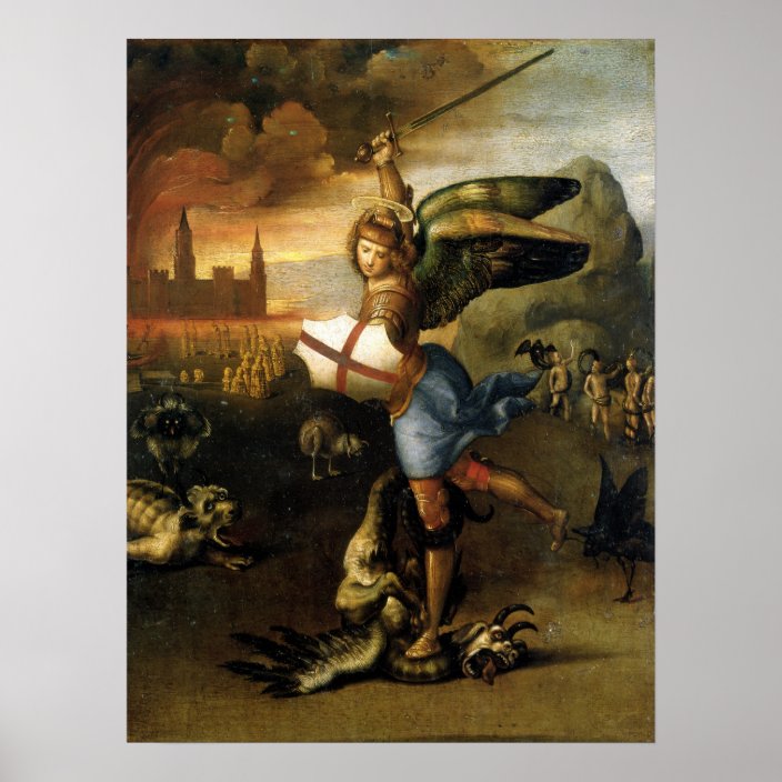 St. Michael the Archangel - Raphael Poster | Zazzle.com