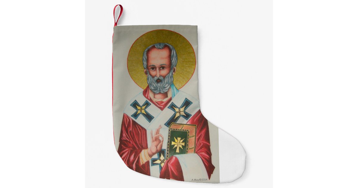 St Nicholas Christmas Stocking | Zazzle