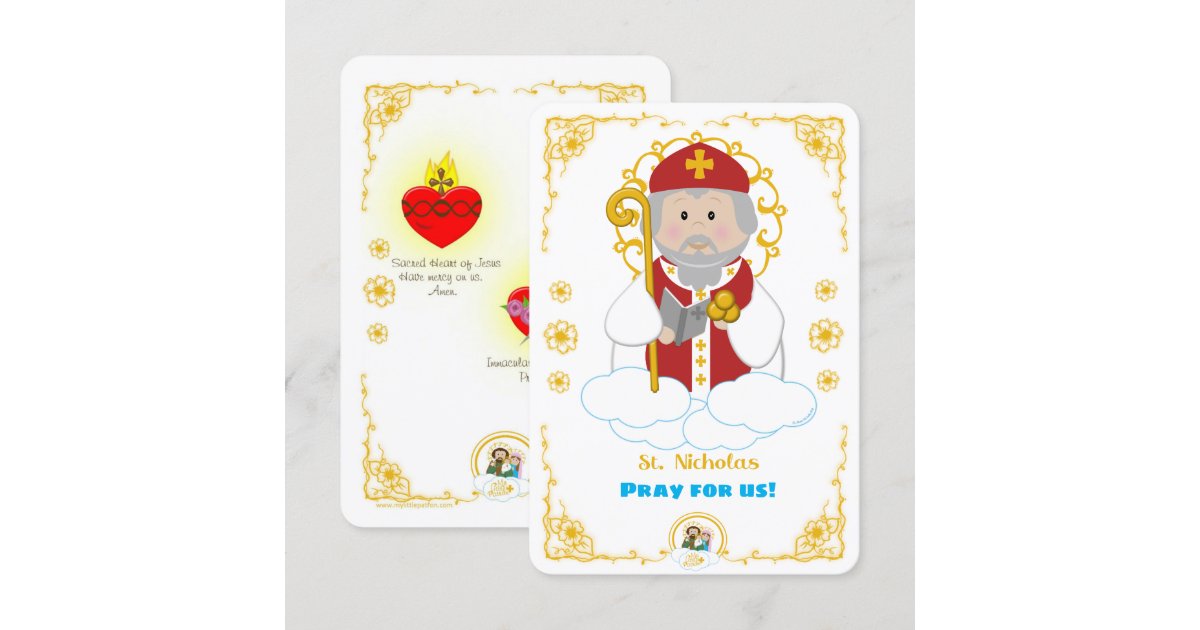 St. Nicholas Holy Card | Zazzle