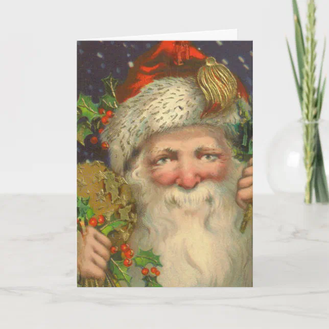 St Nicholas Vintage Christmas Card | Zazzle