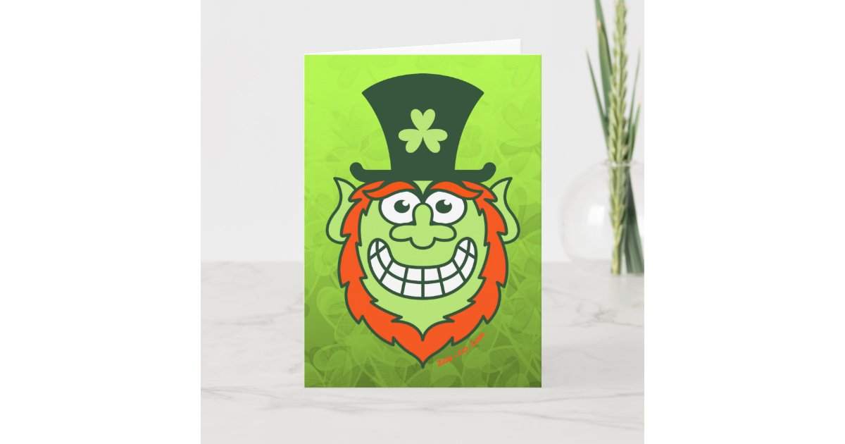 St Paddy's Day Naughty Leprechaun Card | Zazzle