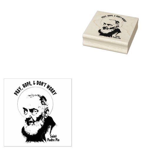 St. Padre Pio Capuchin Priest Catholic Rubber Sta Rubber Stamp | Zazzle