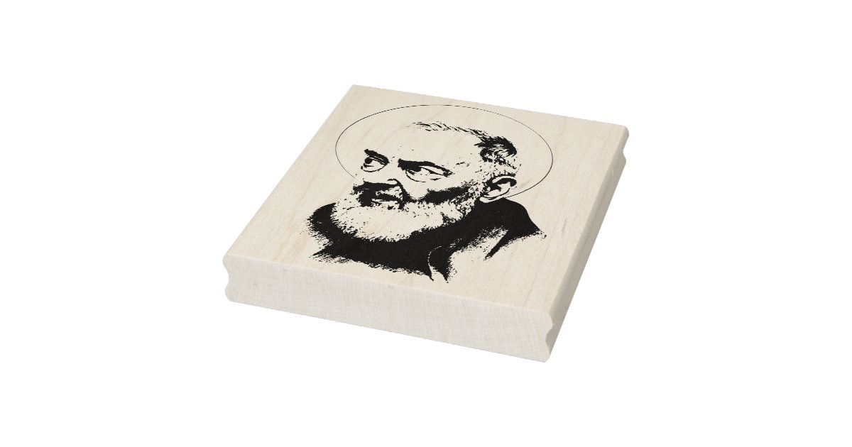 St. Padre Pio Capuchin Priest Catholic Rubber Stamp | Zazzle